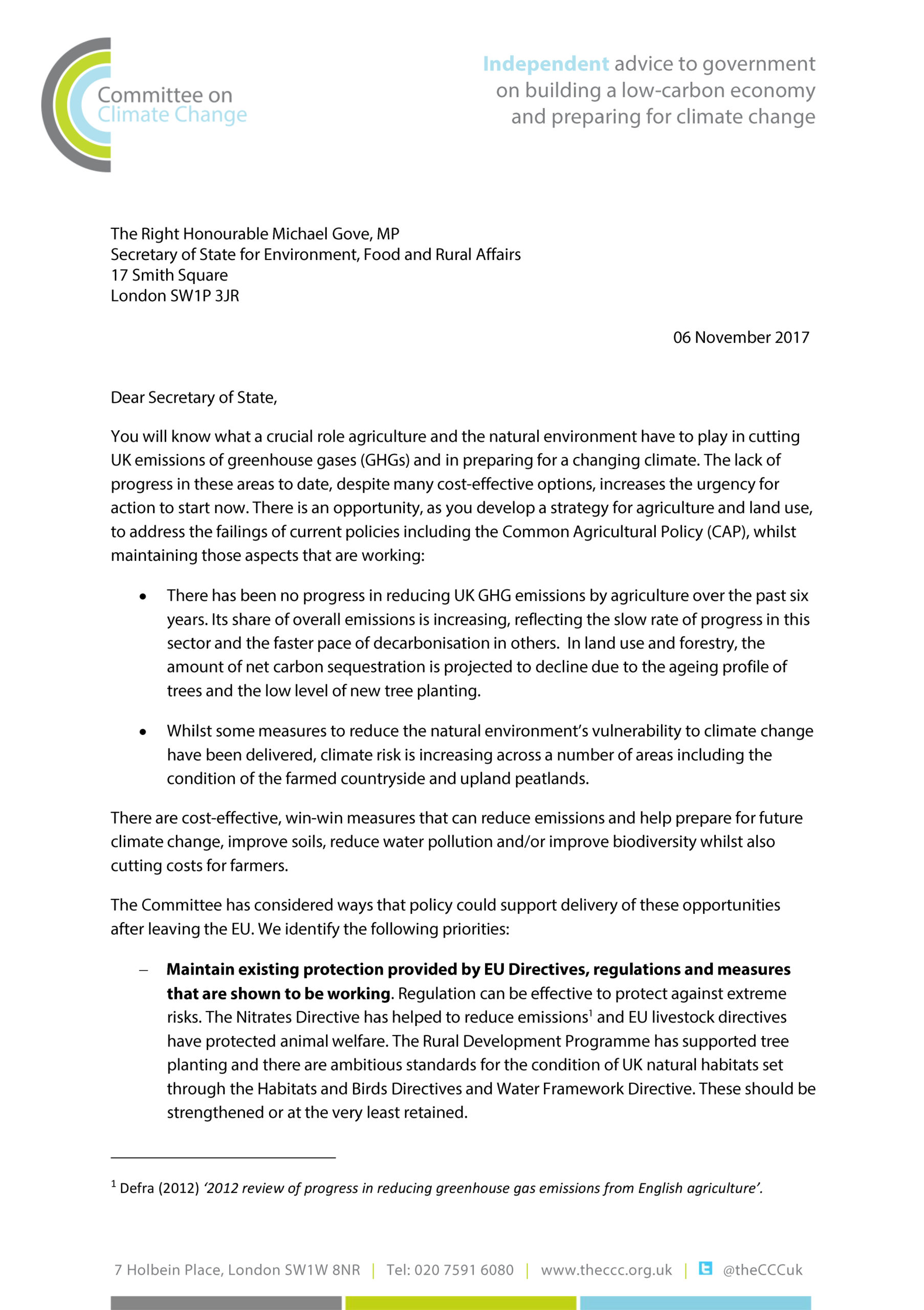 Role of agriculture, land use and the natural environment in tackling ...